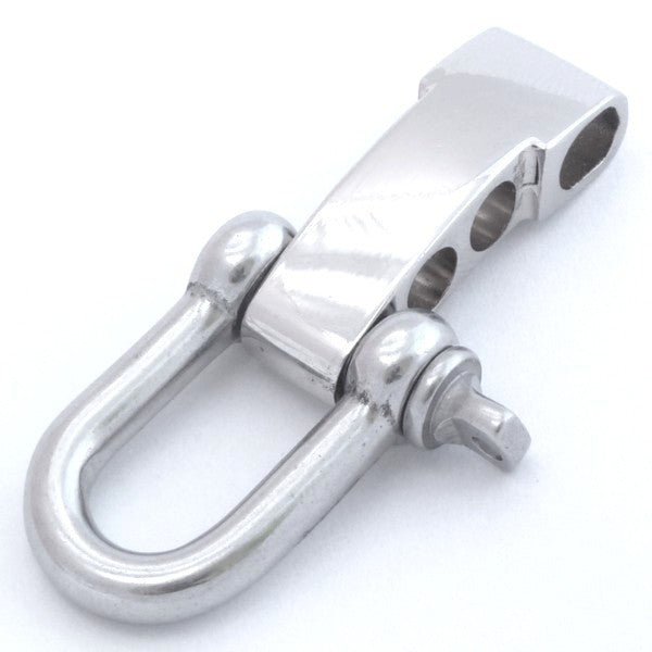 Adjustable straight shackle in 316L stainless steel
